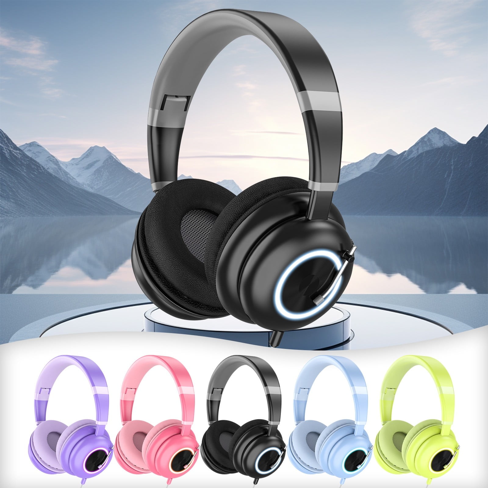 RFUGUG Bluetooth Headphones Over Ear - Kids Study Headset with ...