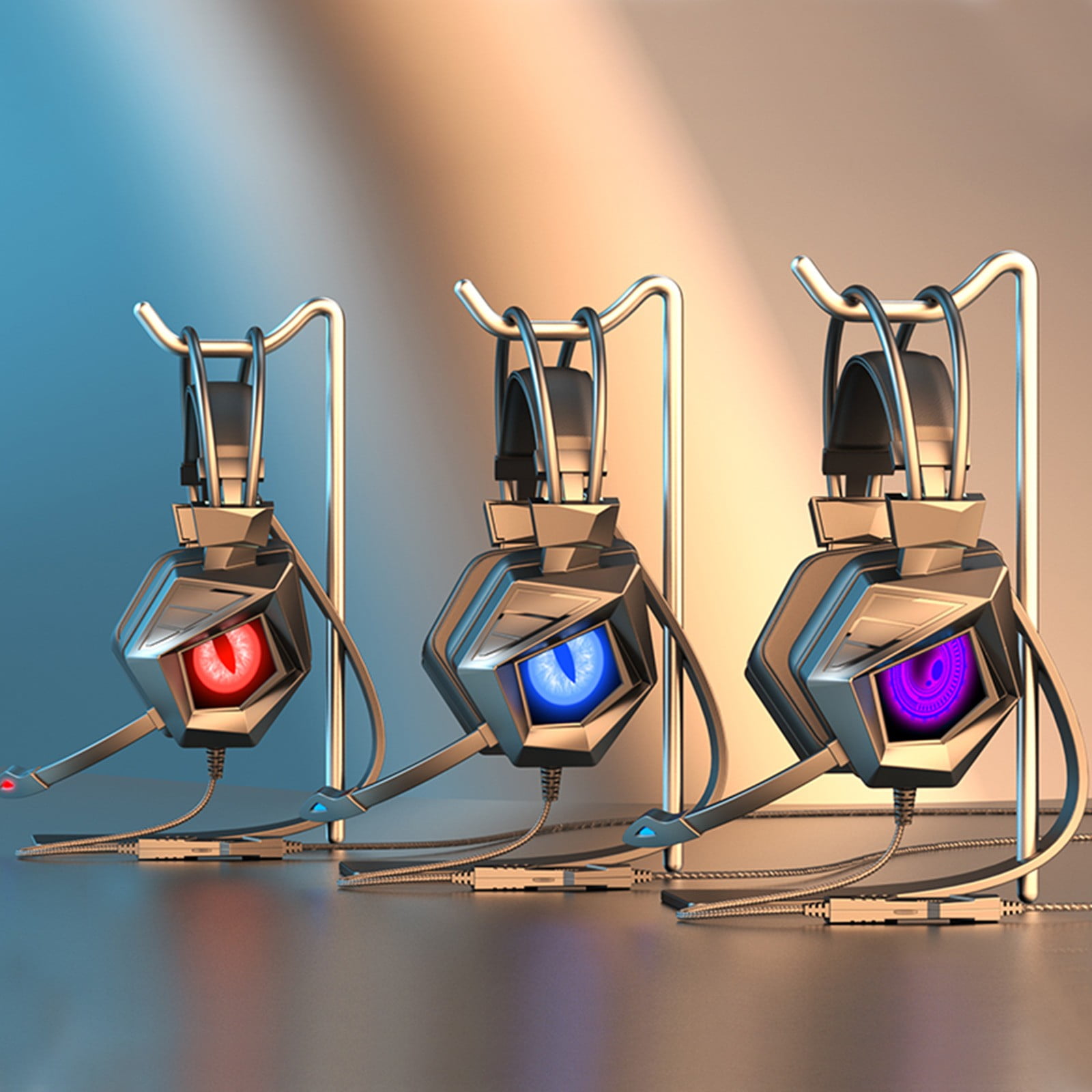 RFUGUG Breathe Illumination Gaming Headset - PC Wired Over-Ear ...