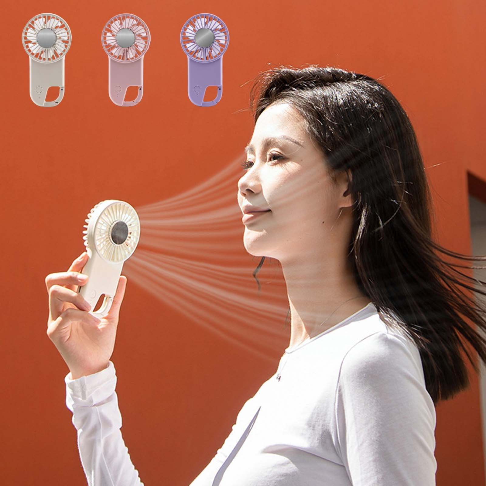 RFUGUG Carabiner Clip-On Mini Fan - Compact Yet Mighty with Adjustable ...