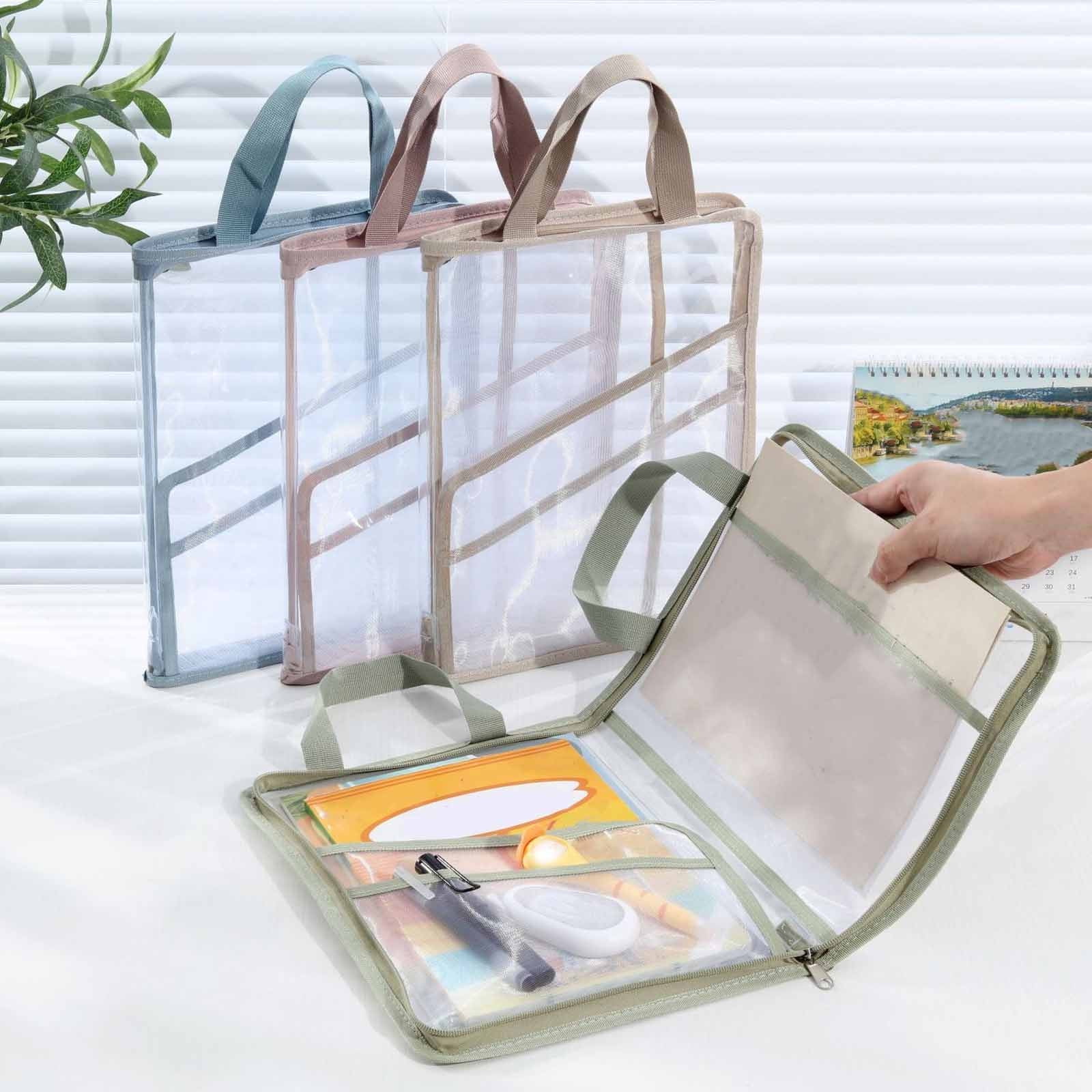 RFUGUG Clear A4 Portable Folder, Transparent Multi-Layer Document ...