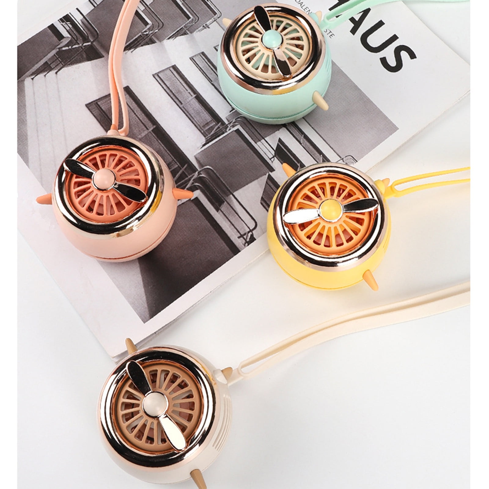RFUGUG Cordless Bladeless Neck Fan - USB Rechargeable, Airplane ...