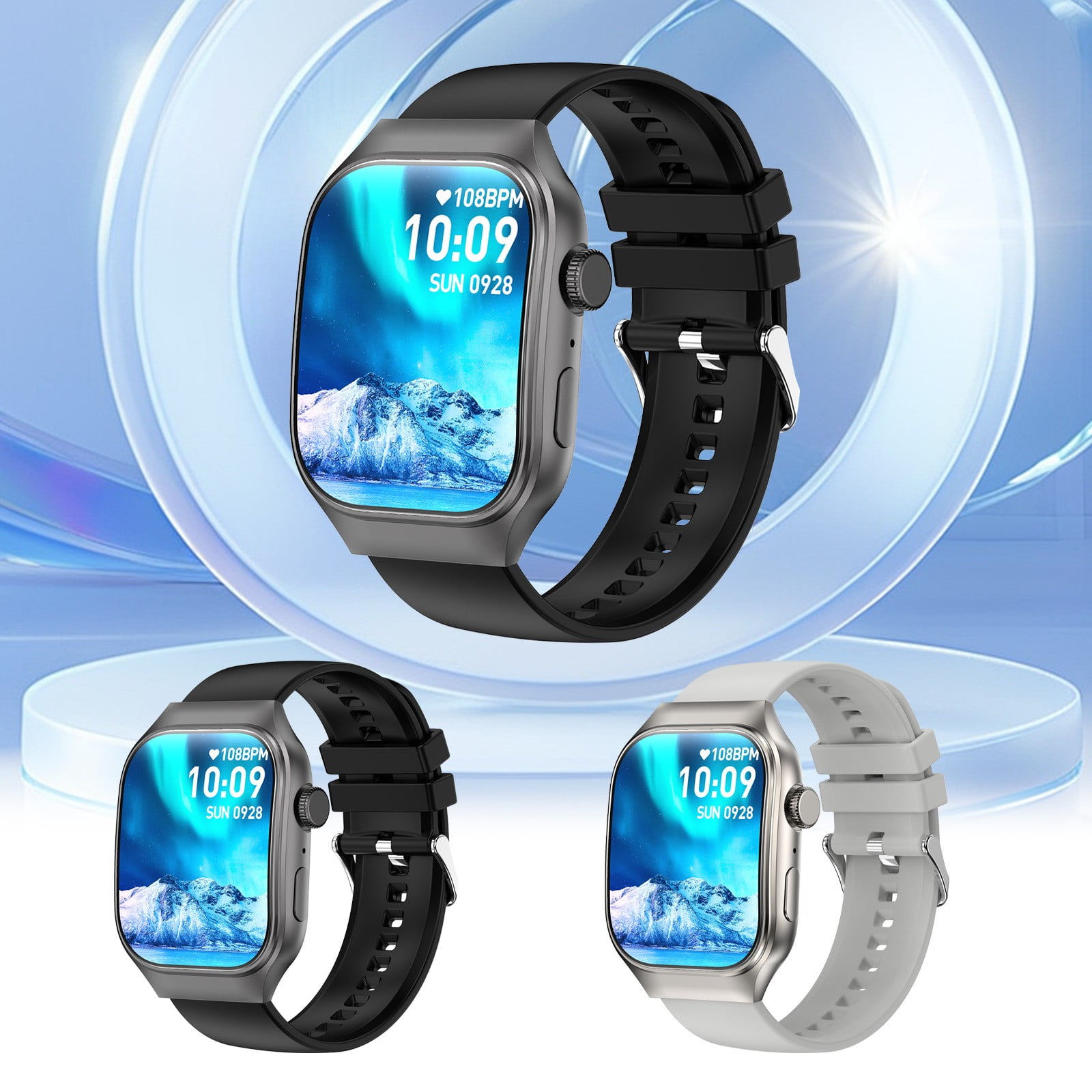 RFUGUG Curved Screen Smartwatch, 2.01-inch AMOLED Display, 20-Day ...