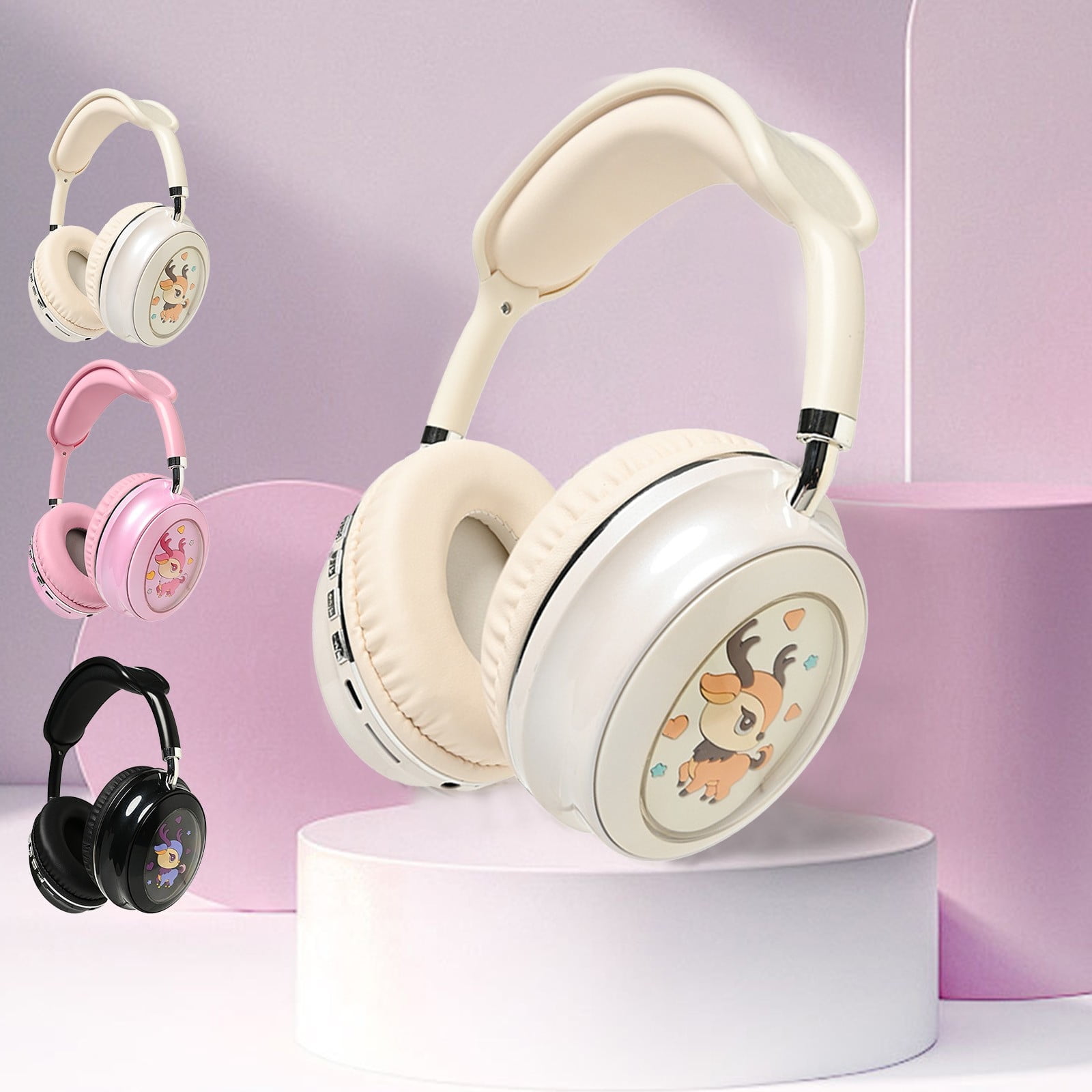 RFUGUG Deer Herd Space Capsule Style Over-Ear Bluetooth Headphones with ...