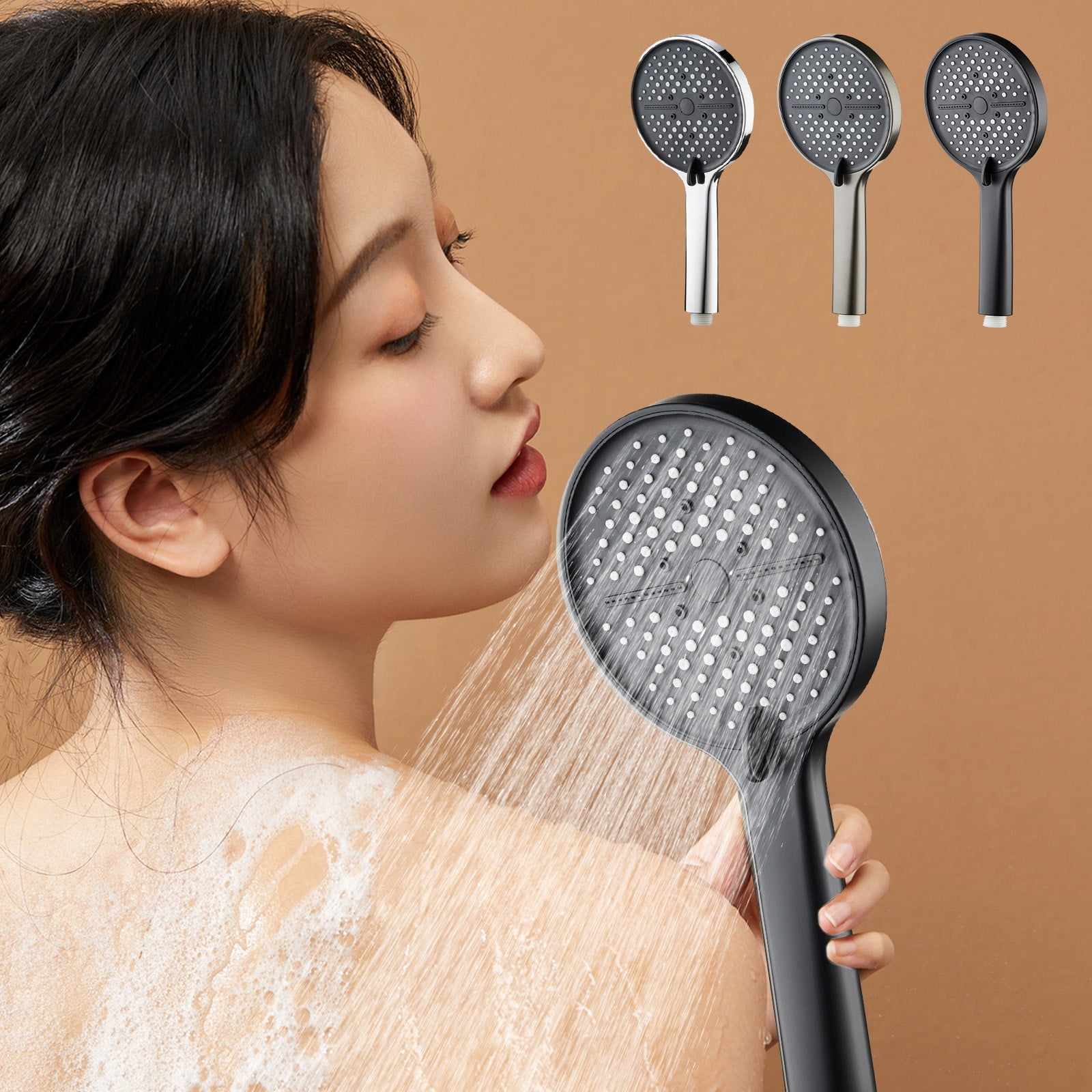 RFUGUG High Pressure Handheld Shower Head with 5 Spray Patterns Options ...