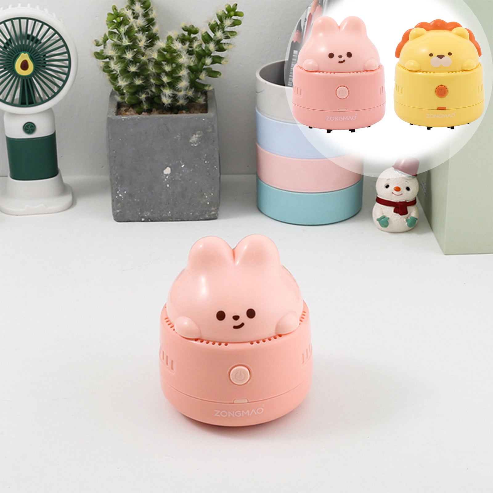 RFUGUG Mini Desk Vacuum Cleaner, Cute Portable Desktop Duster, Battery ...