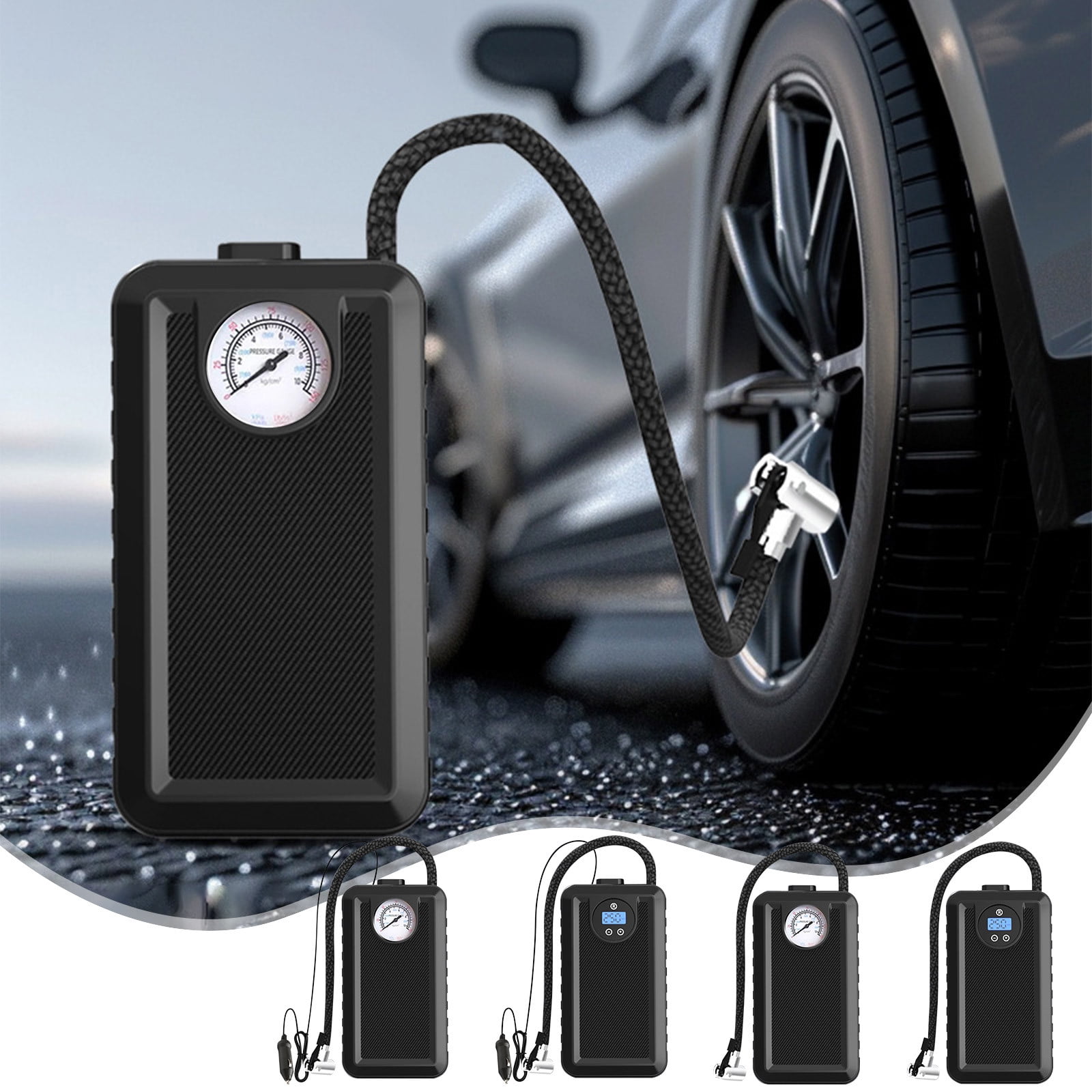 RFUGUG Portable 120W Digital Tire Inflator, 12V/7.4V Blast Pump for ...