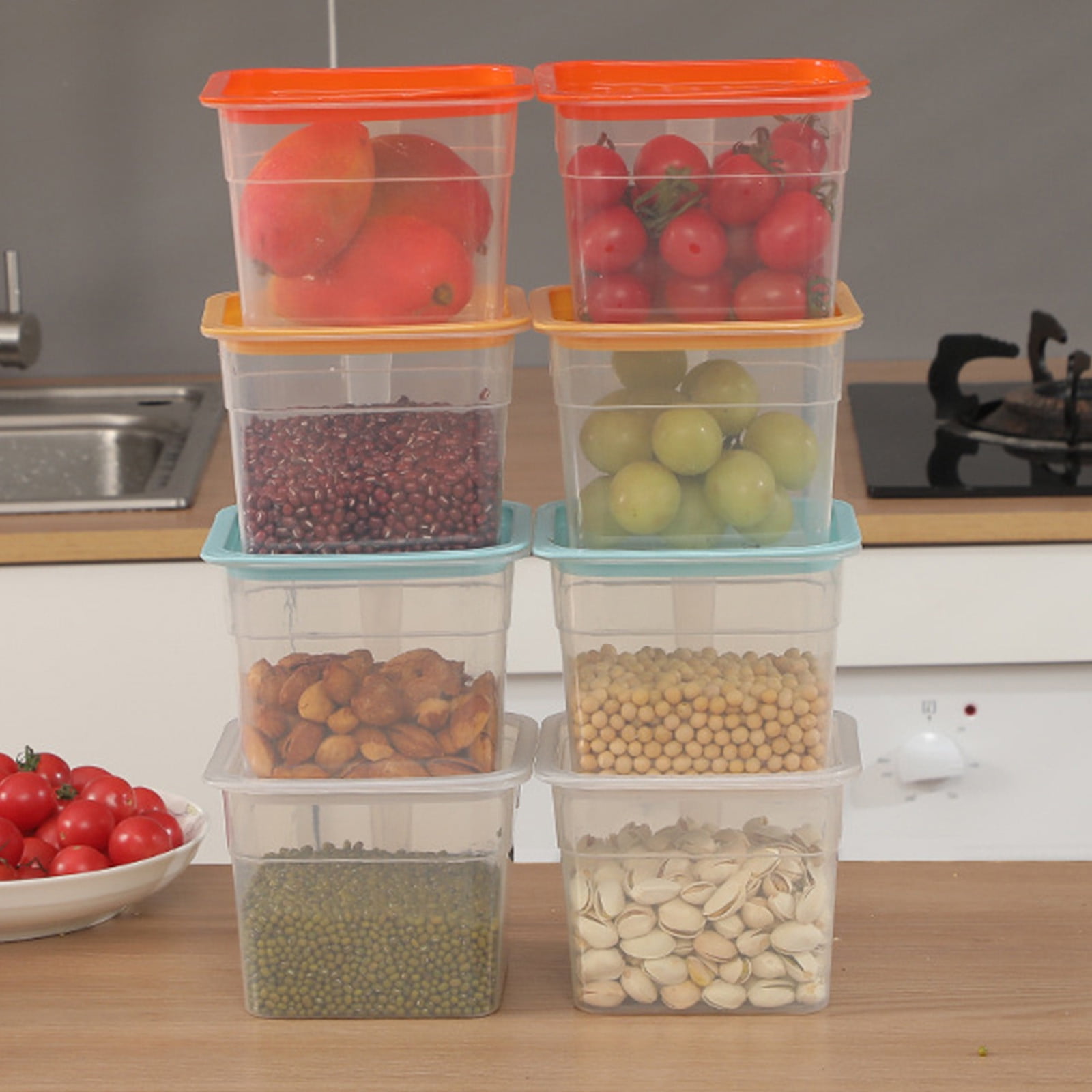 RFUGUG Stackable Fridge Organizer Set | Clear Plastic Storage Boxes for ...