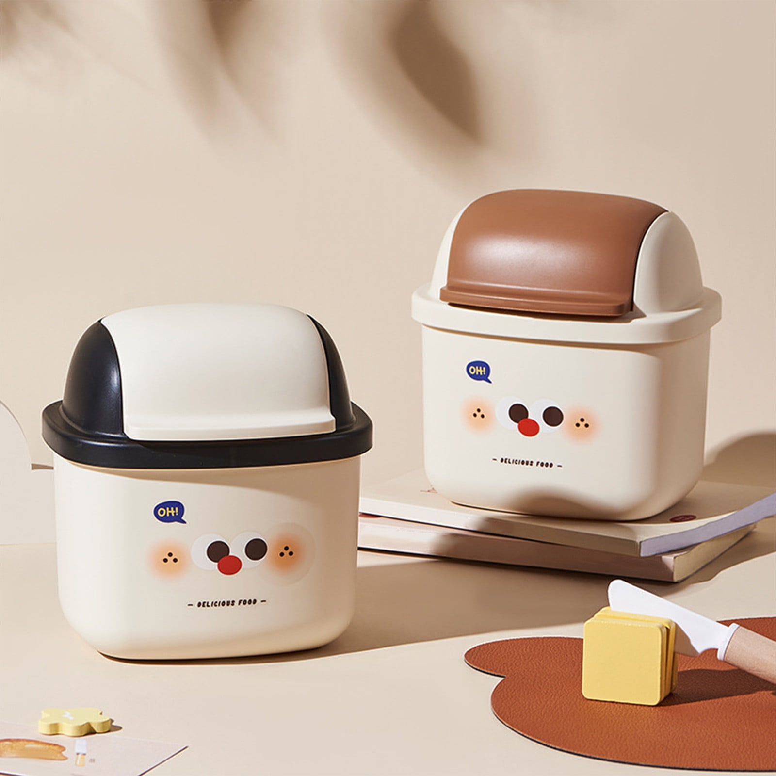 RFUGUG Stylish Desktop Trash Can | Compact Waste Basket for Home ...