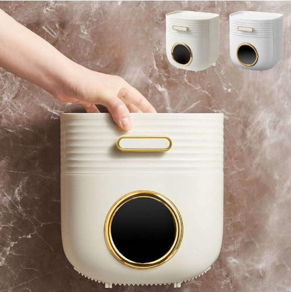 RFUGUG Waterproof Wall-Mounted Bathroom Tissue Box, 4-in-1 Storage Rack ...