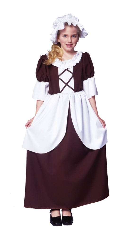 RG Costumes Colonial Girl Costume for Girls with Ruffled Neckline, S 4 ...