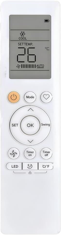 RG10F2(B2)/BGEFU1 New Replacement Remote fit for Midea Air Conditioner ...