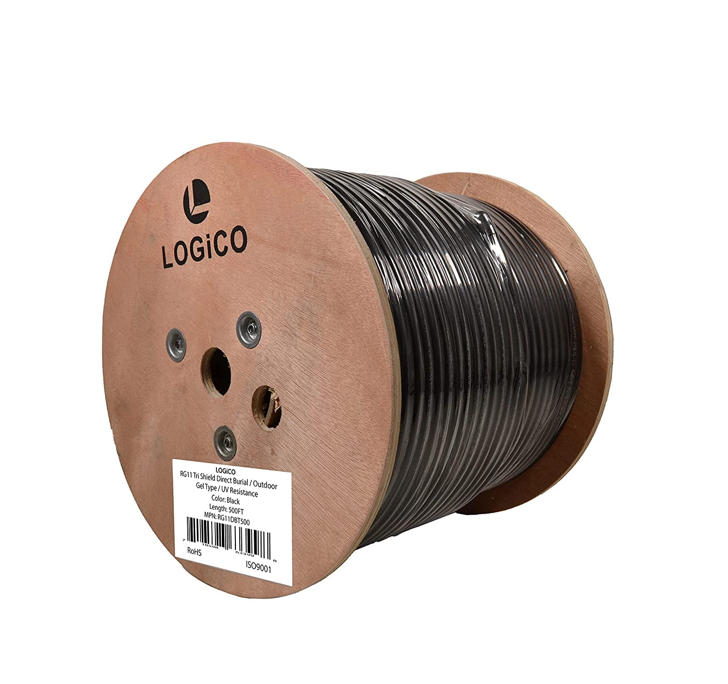 RG11 Coaxial Cable Tri Shield 14AWG Outdoor/Direct Burial Gel Flooded ...