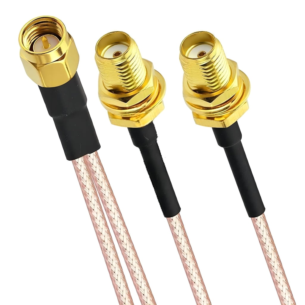 RG316 Cable Y Type Splitters Combiner SMA Female to Double SMA Male 1 ...