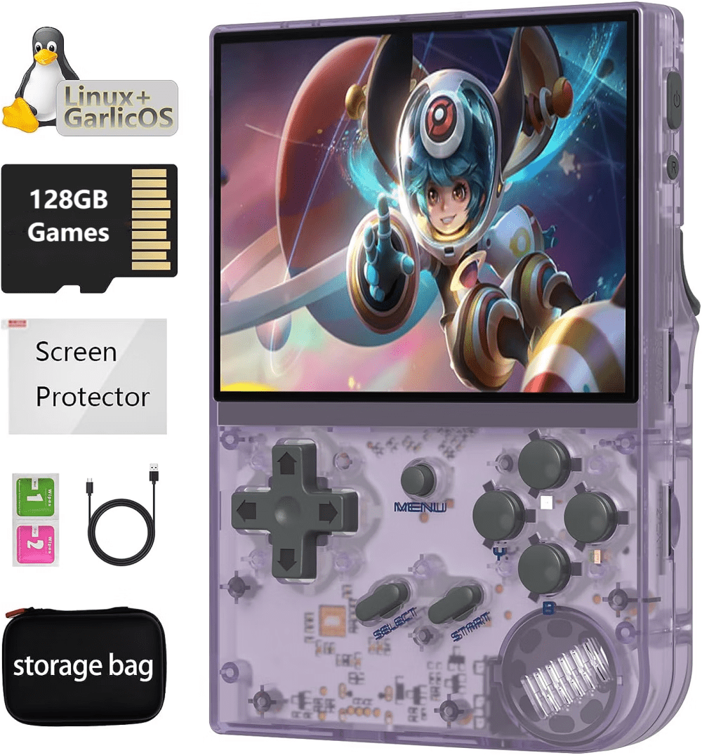 RG35XX Handheld Game Console Linux Garlic OS, HDMI and TV Output 3.5 ...