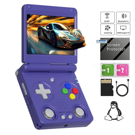 RG34XXSP Handheld Game Console,3300 mAh Battey,3.4 inch Screen Support ...