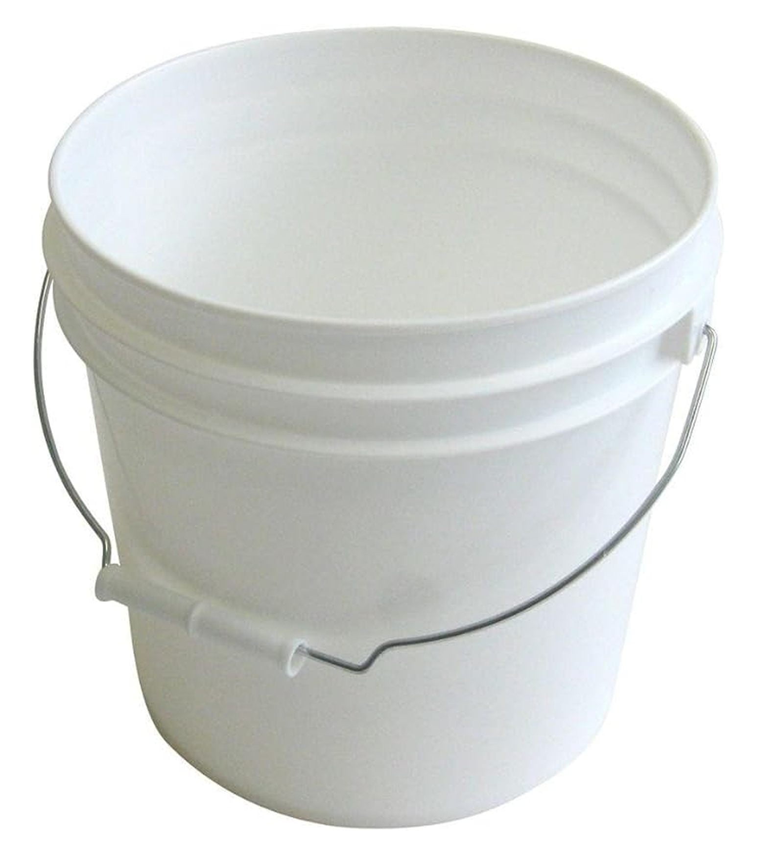 RG502 White Plastic Buckets - 2 Gallon Pail (10 Pack) - Heavy Duty with ...
