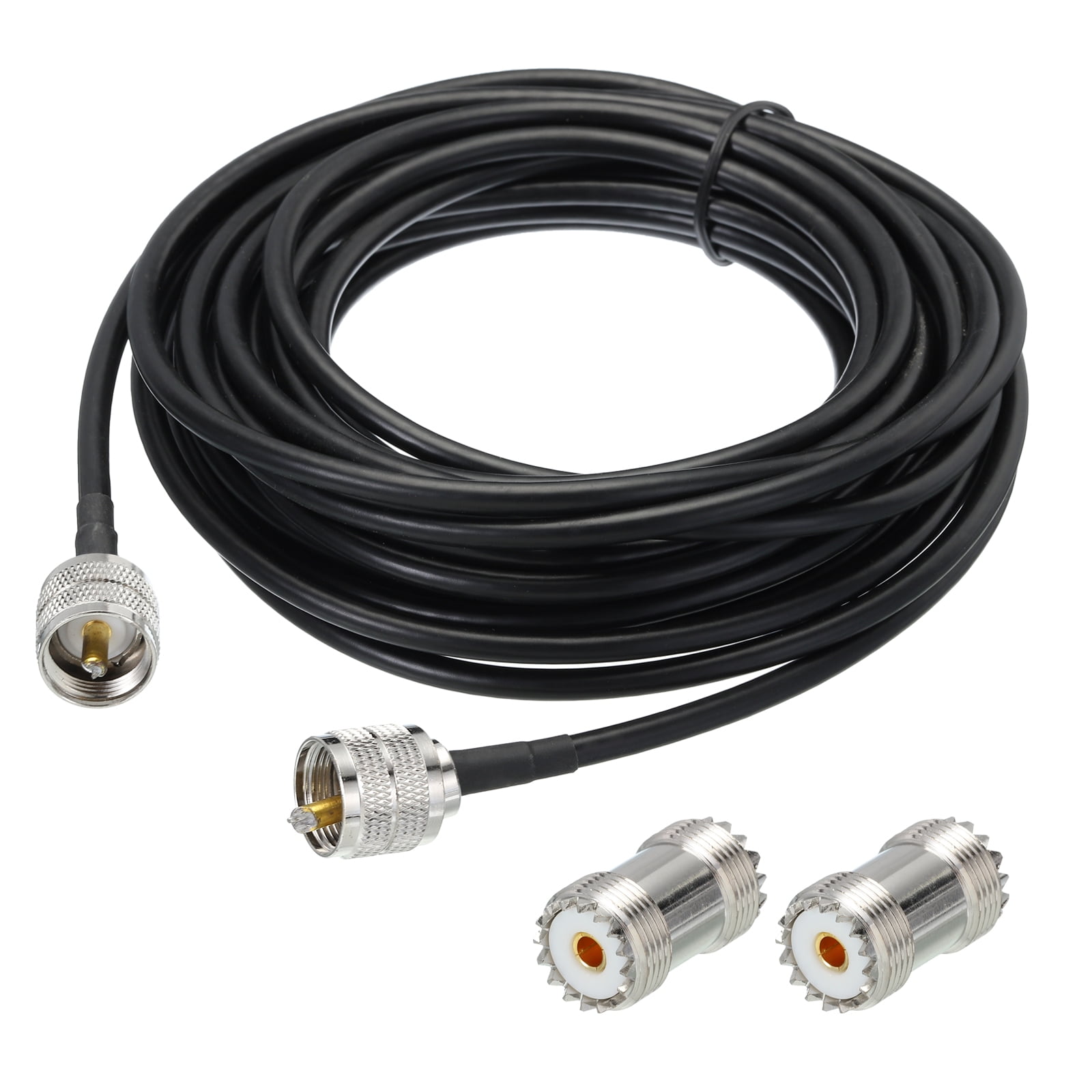 RG58 Coaxial Cables UHF Male To UHF Male With Adapter Low Loss RF ...