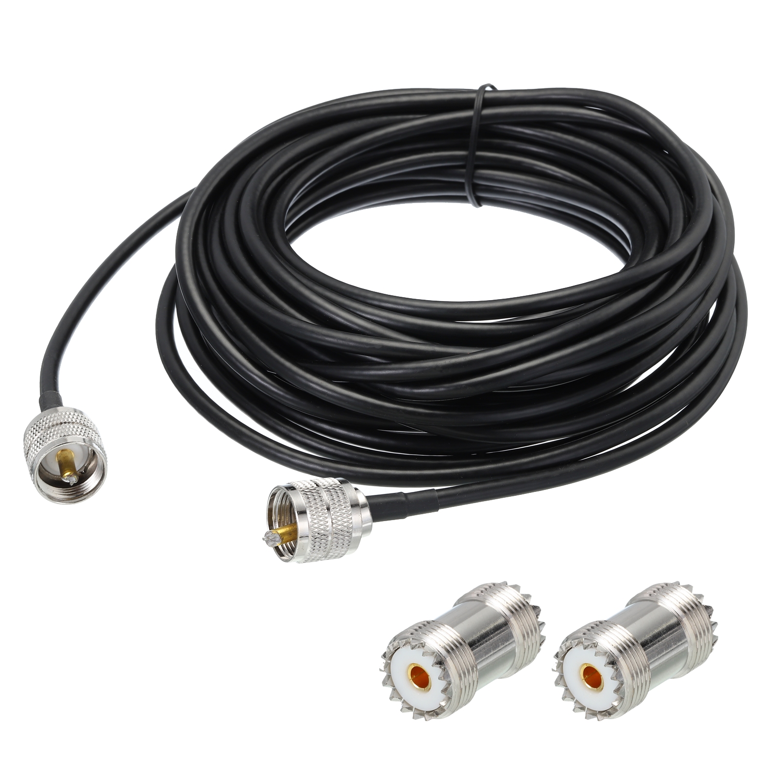RG58 Coaxial Cables UHF Male To UHF Male With Adapter Low Loss RF ...