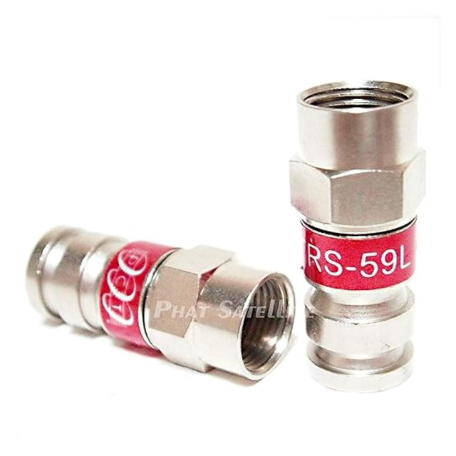 RG59 F Connector - 50 Pack - TRS-59L Compression Fittings - Universal ...
