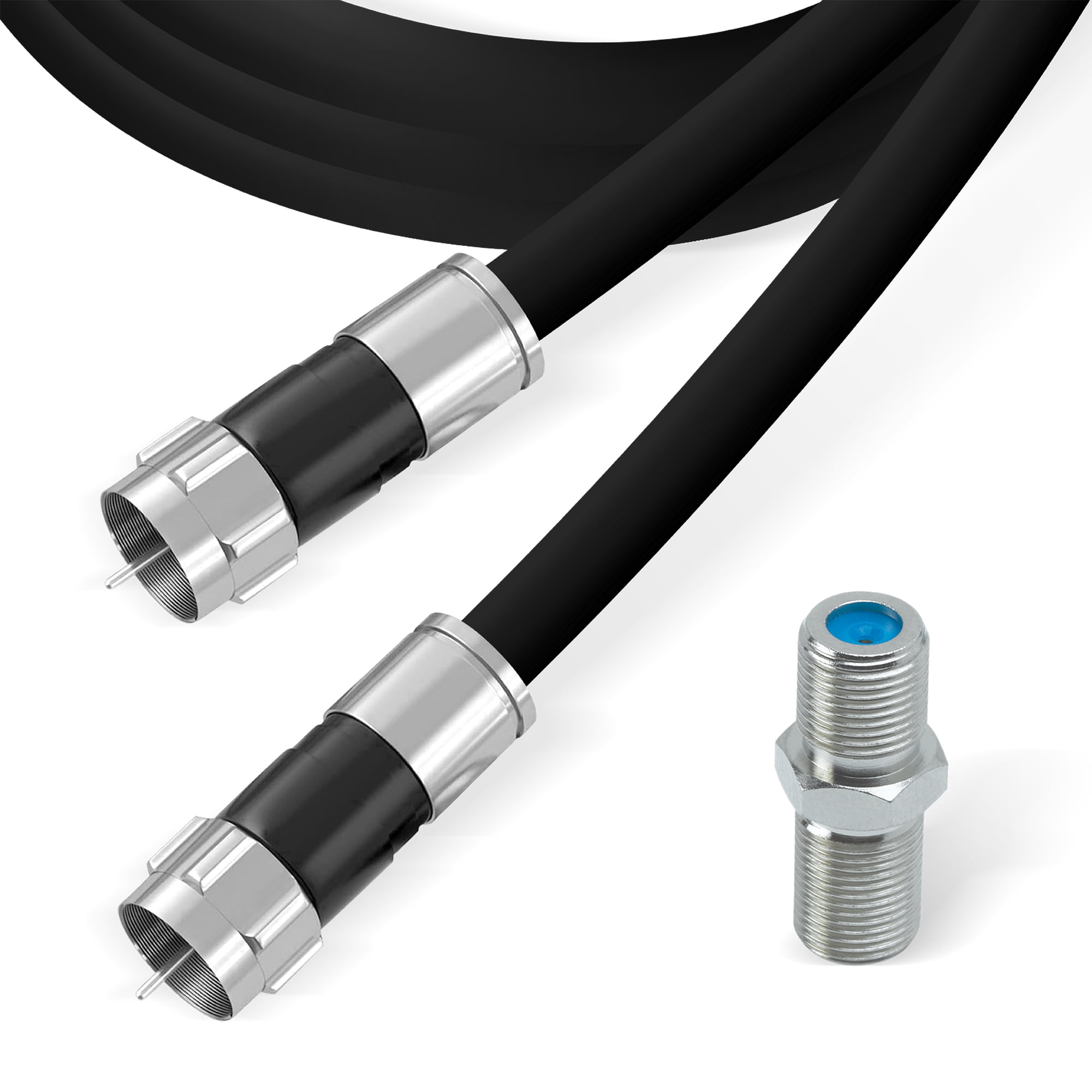 RG6 Coaxial Cable with F Connectors, High Speed Internet and TV Cord ...