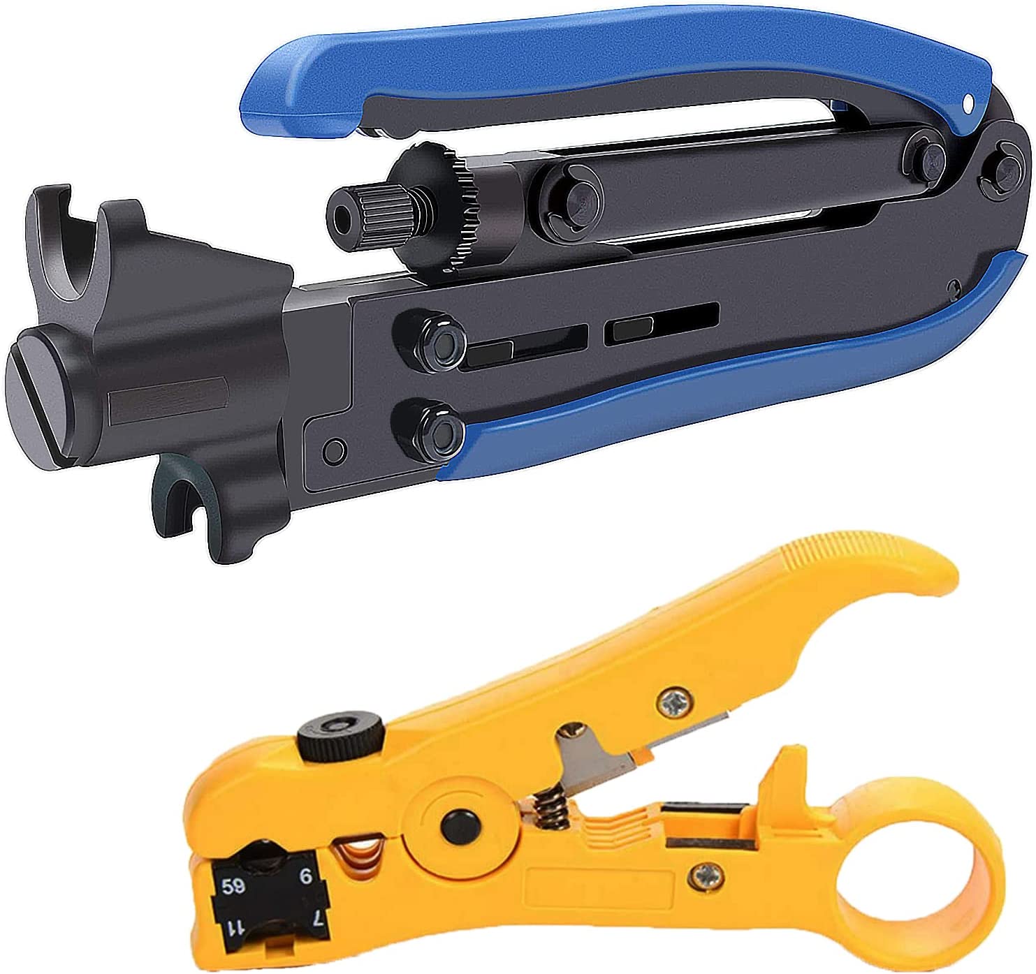 RG6 Compression Tool Coax Cable Crimper Kit, Coax Cable Crimper Kit ...