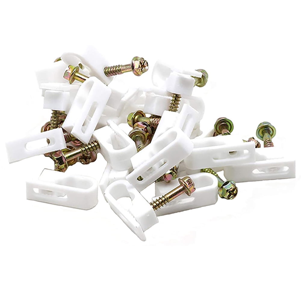 RG6 Flex Dual Coaxial Cable Clips White, Pack of 100 - Walmart.com