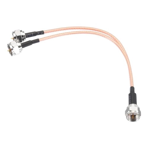 RG6 Splitter Coax Cable 3 Way F Male to 2 F Male Adapter 6inch 75 Ohm ...