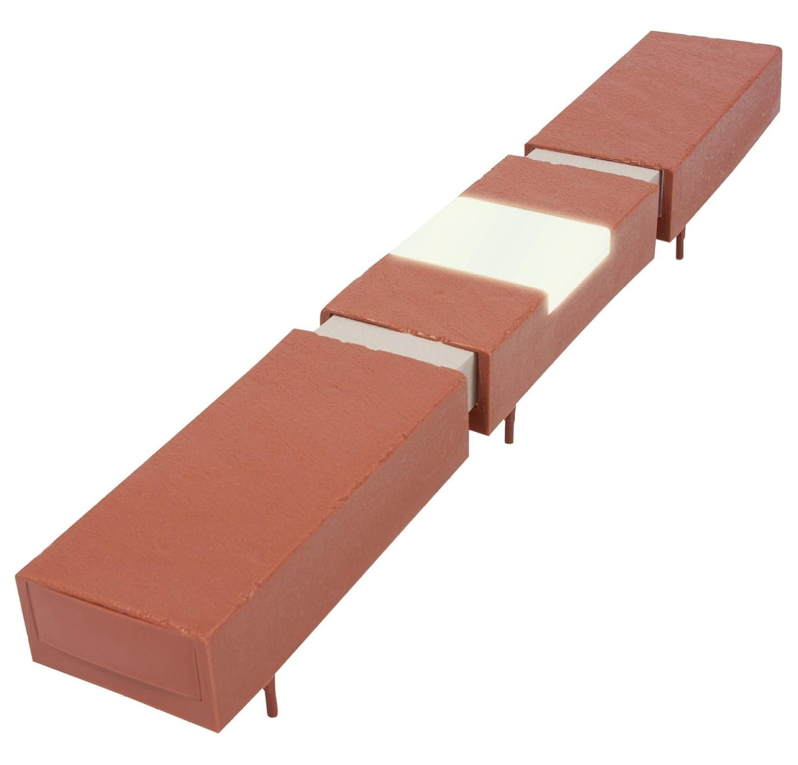 RG840S Let's Light It 40-Foot Decorative Plastic Brick Edging with 6 ...