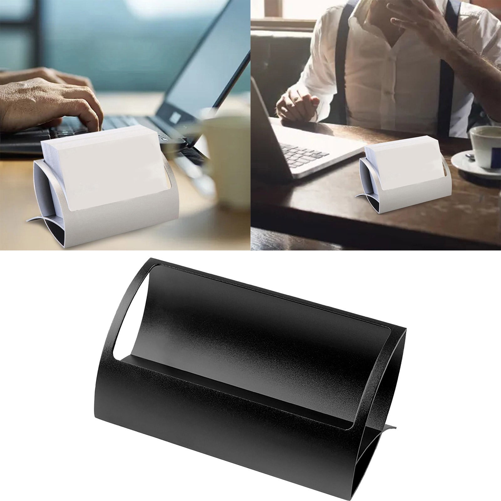 RGASUIJ Business Card Holders Stand For Desk Stainless Business Card ...