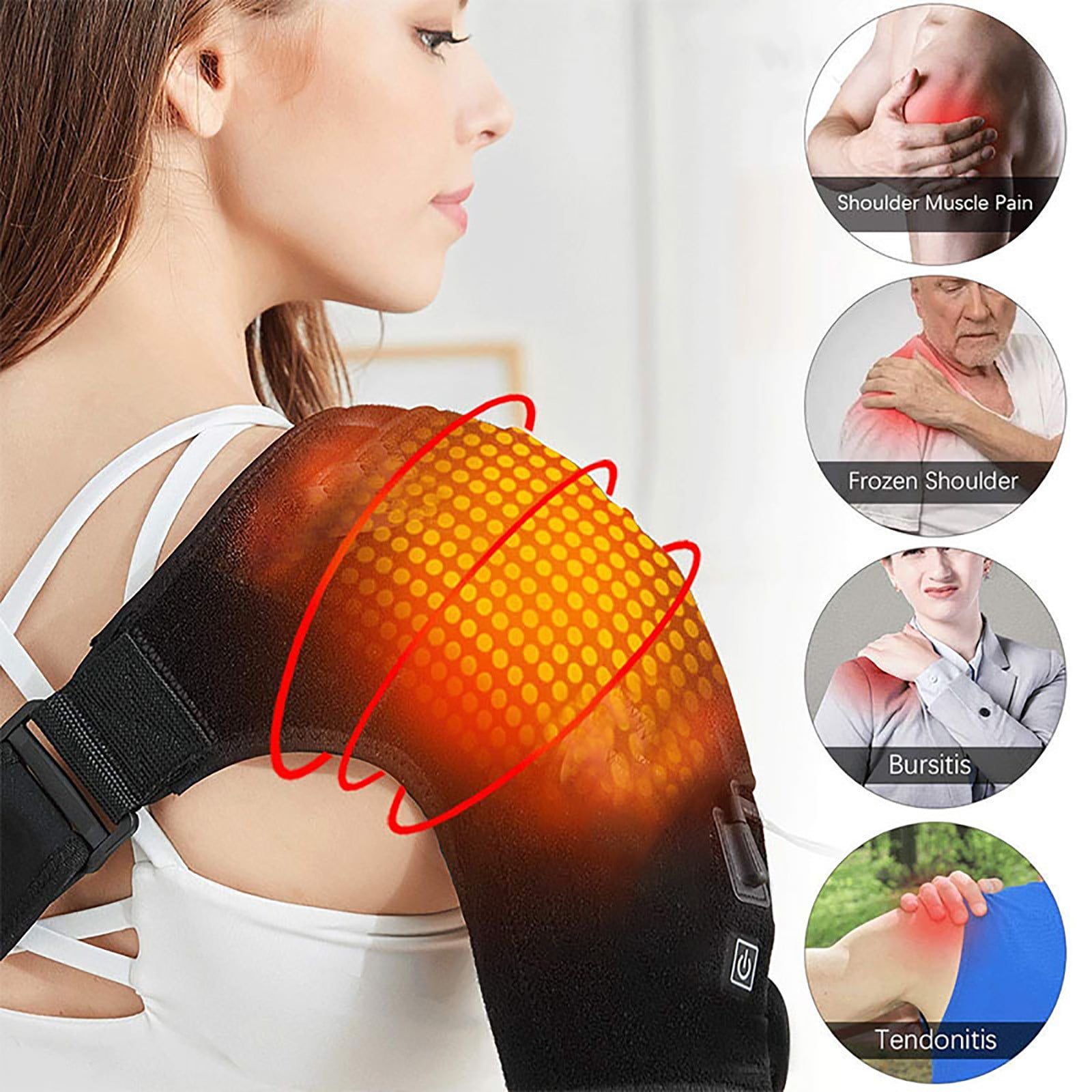RGASUIJ Clearance Heated Shoulder Wrap Brace Stuffygreenus Adjustable ...