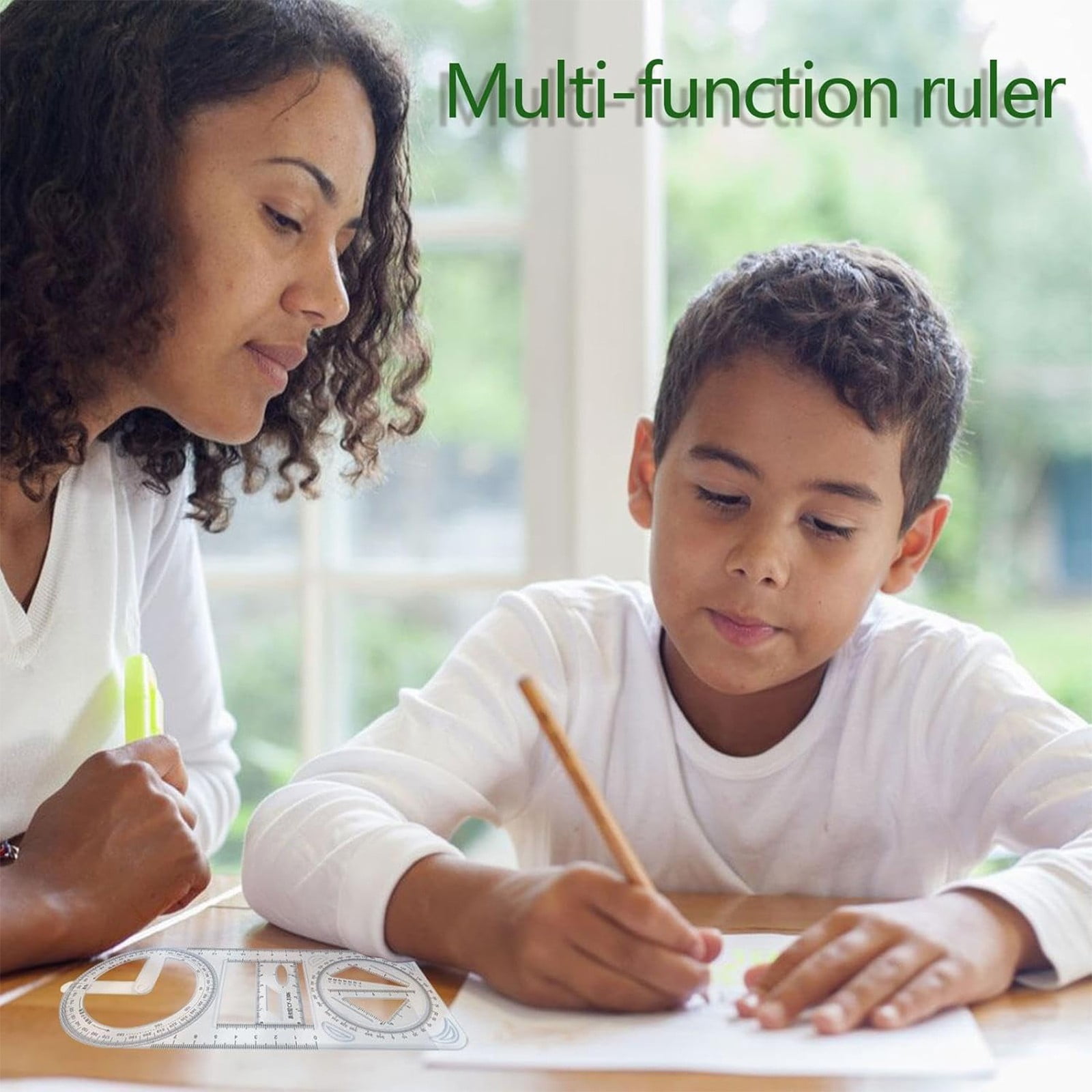 RGASUIJ Multifunctional Geometric Ruler Drawing Ruler Tool Measuring ...