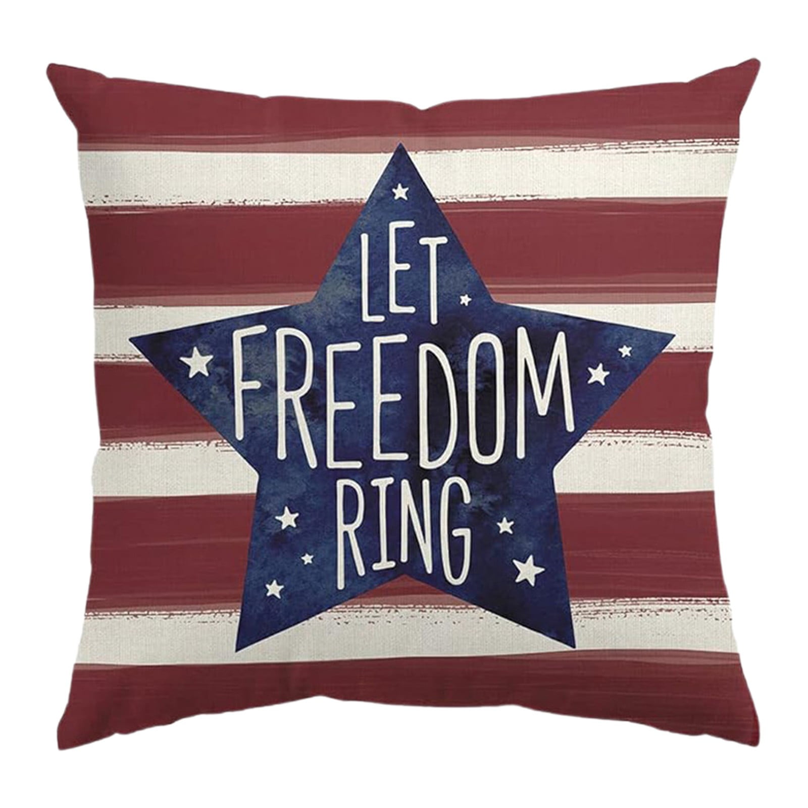 RGASUIJ Patriotic Independence Day Square Linen Pillow 18x18 Inch ...