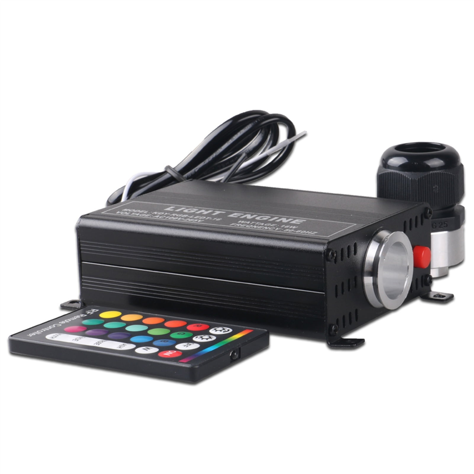 RGB 16W LED Optic Fiber Light Engine Optic Fiber Driver With RF Remote ...