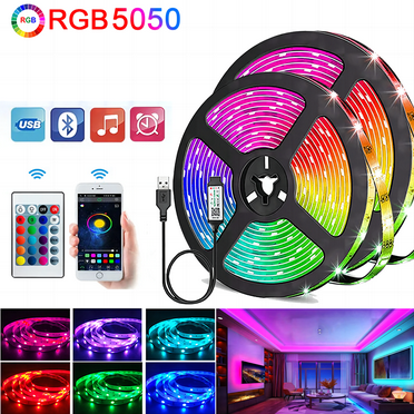 PROMOUNTS 80-inch LED Lights for TV, 16 RGB USB TV Light Strip with ...