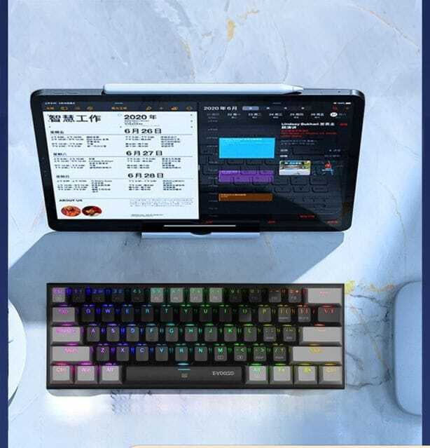 RGB 61 Key Keyboard Gaming Mechanical Keyboard Wired Gaming Keyboard ...
