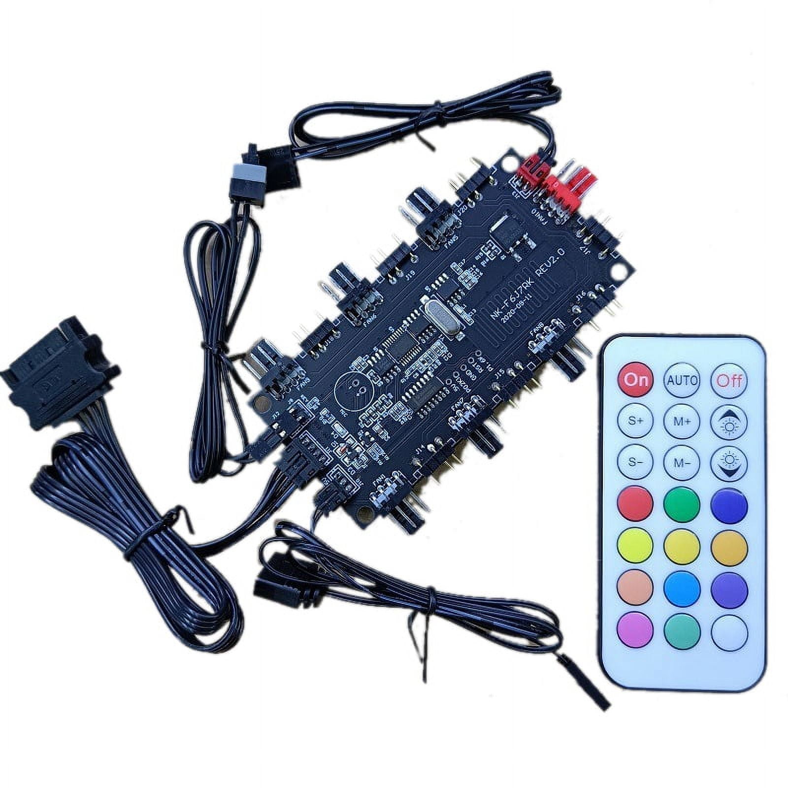 RGB AURA ARGB Cable Splitter Hub Case Temperature Control Controller ...