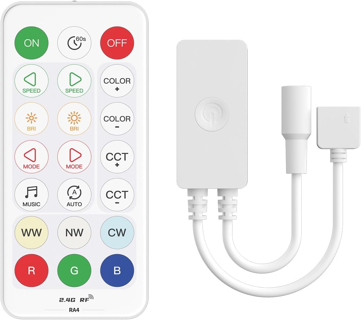 RGB+CCT LED Controller Kit SP645E,2.4G RF Wireless Remote Control,RGB+ ...
