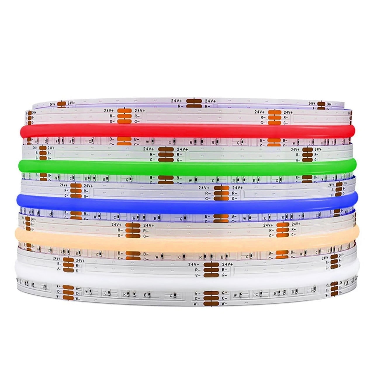 RGB+CCT LED Strip Lights - Color Changing & Tunable/Variable White - 24 ...