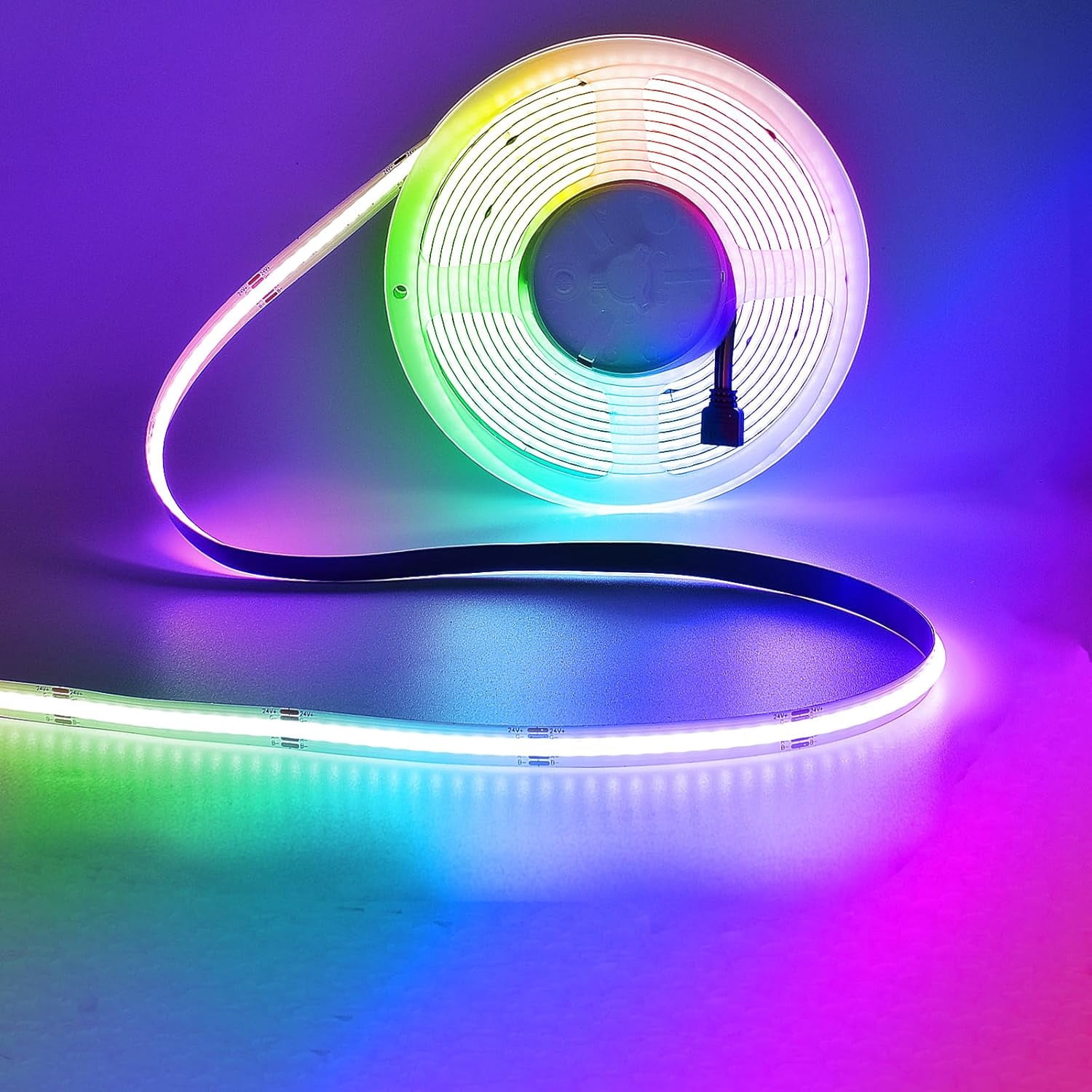RGB COB Led Strip Light 32.8ft, 5760 LEDs 10mm Width, Alexa Led Light ...