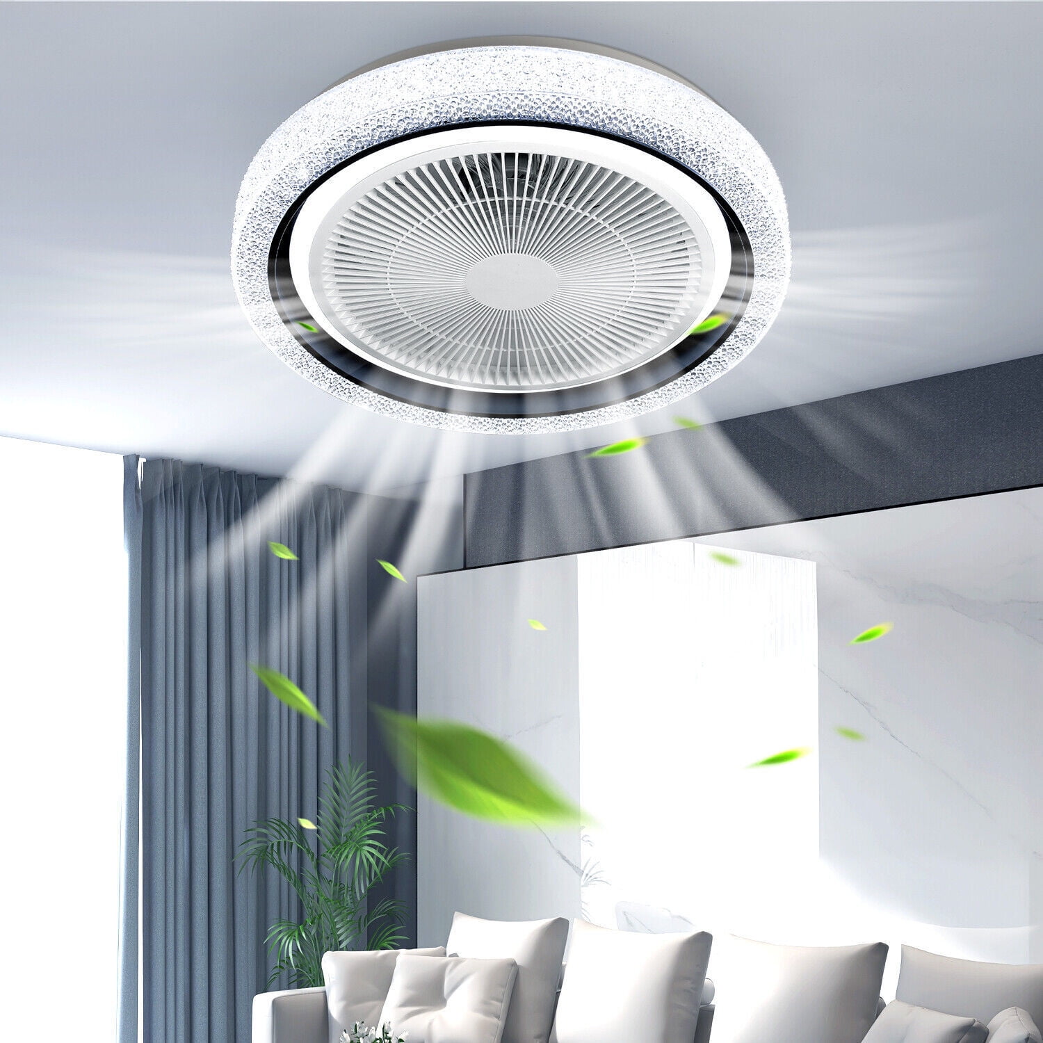 RGB Ceiling Fan with Lights with Remote & Smart APP Control, Color ...