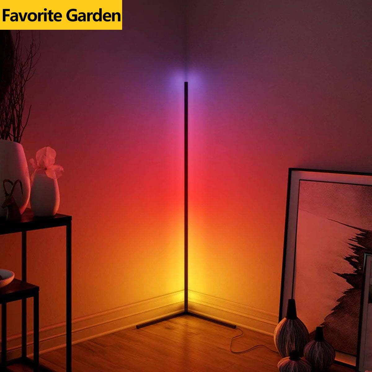 RGB Color Changing Floor Corner lamp, Color Changing Corner Lamp with ...