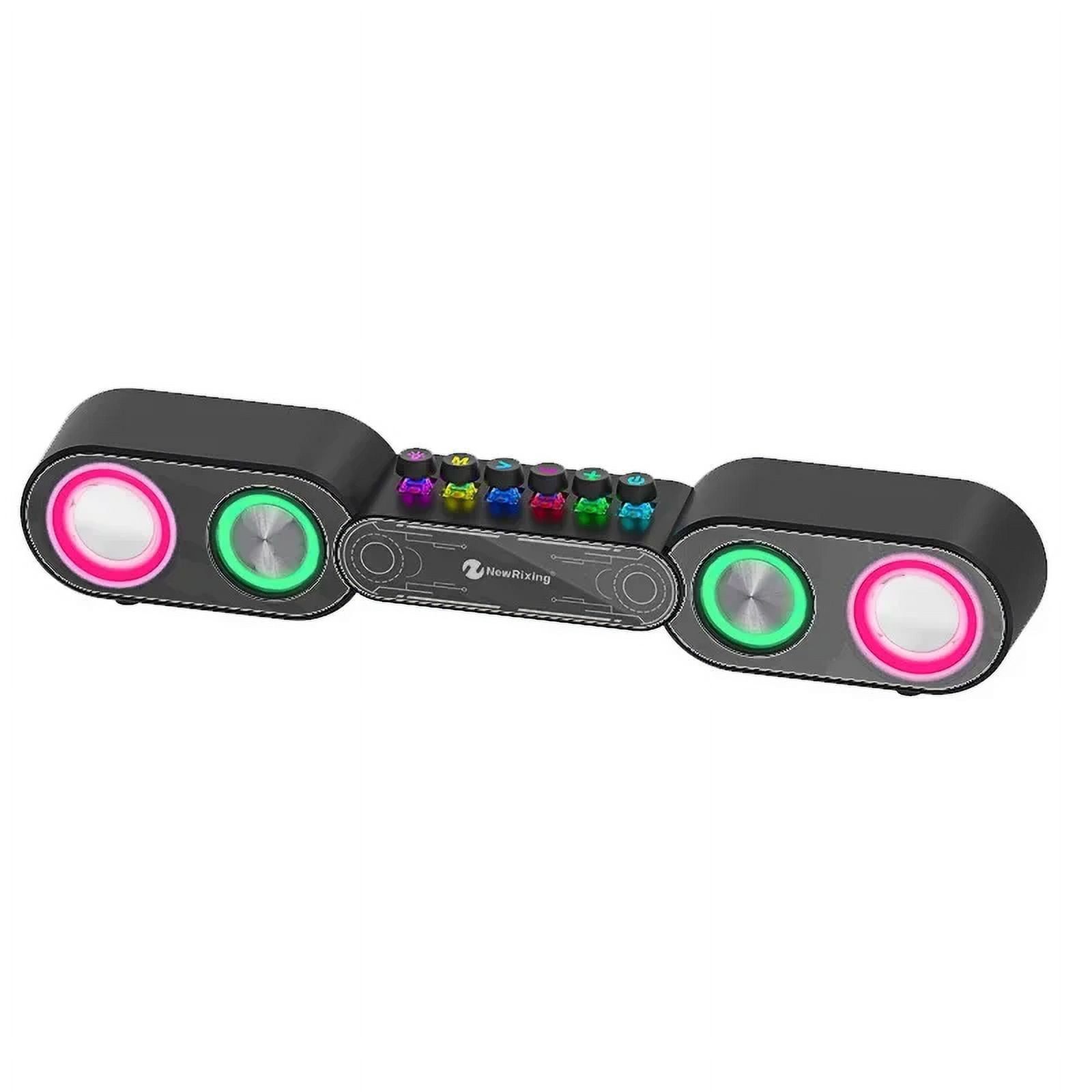 RGB Color Gaming Bluetooth Speaker Esports Mechanical Key Subwoofer ...
