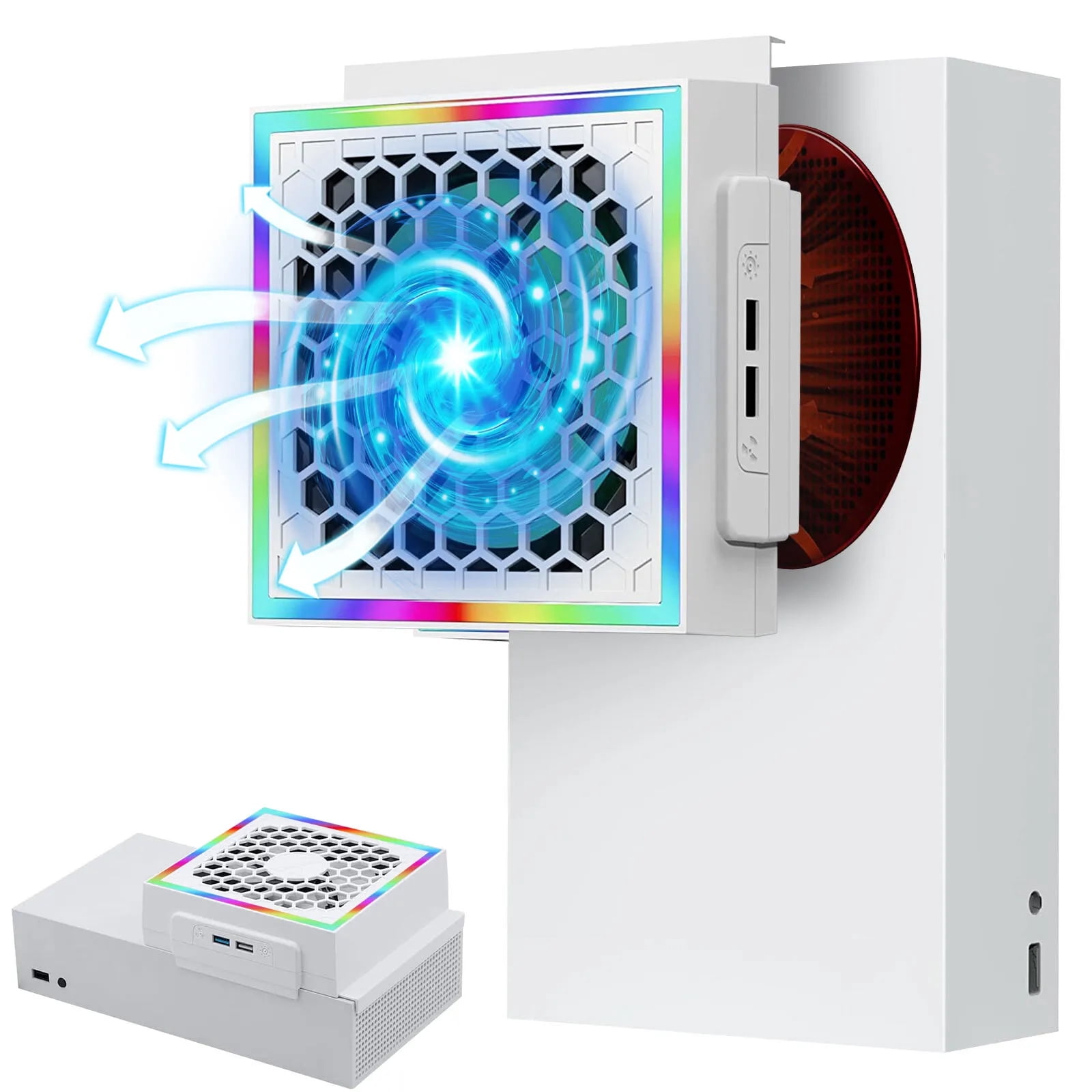 RGB Cooling Fan for Xbox Series S Adjustable 3 Speed Cooler System ...