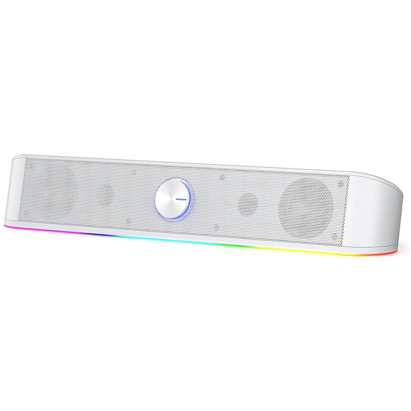 RGB Desktop Soundbar, 2.0 Channel Computer Speaker with Dynamic ...
