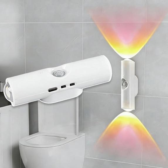 RGB Dynamic Motion Sensor Wall Sconce, 7-Color Changing Ambient Light ...