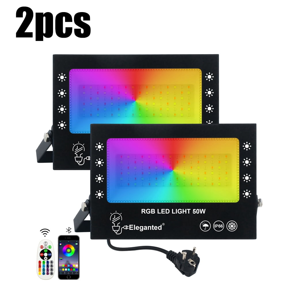 RGB Flood Light,Color Changing Floodlight,with Switch and Remote,for ...