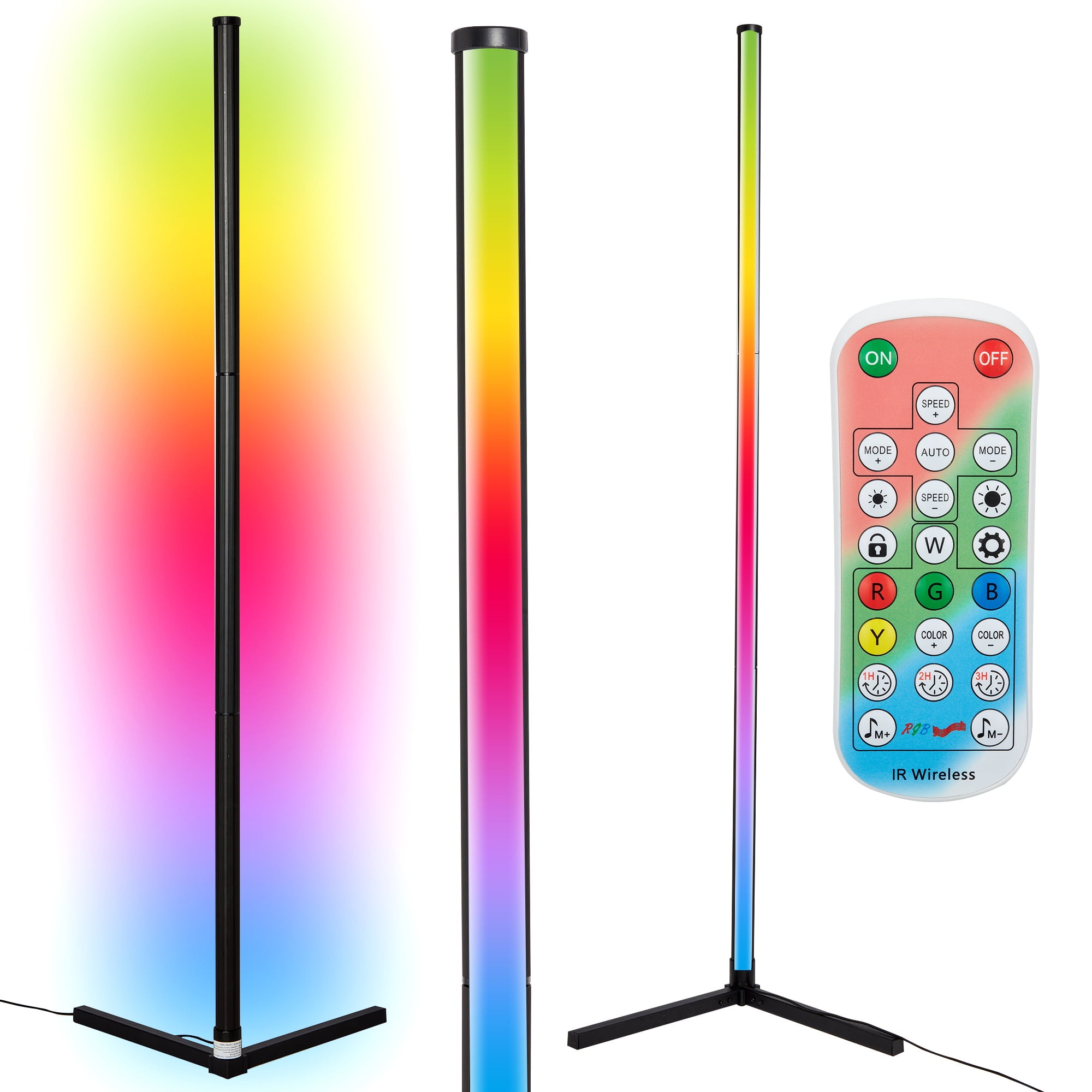 RGB Floor Lamp for Living Room Bedroom, SAYFUT 49.21 inch Tall Modern ...