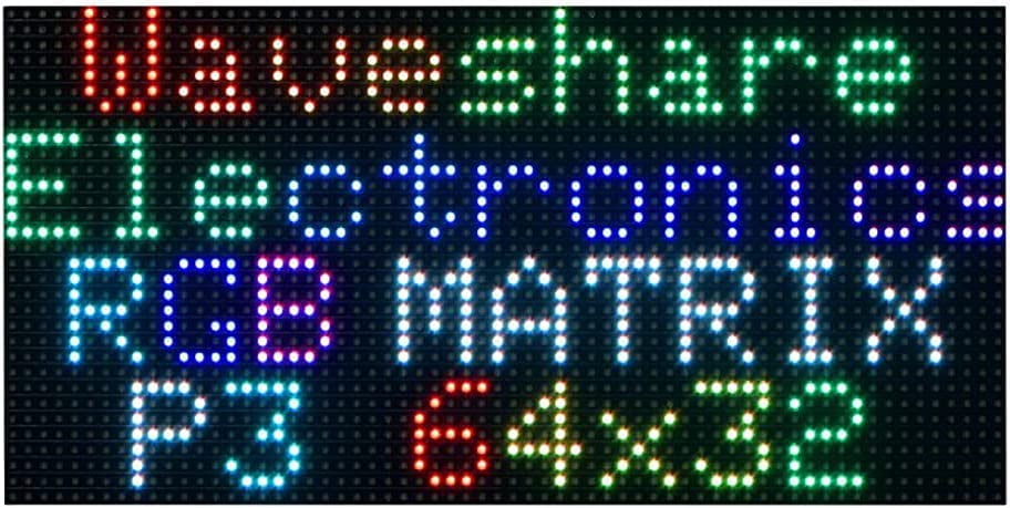 RGB Full-Color LED Matrix Panel Display, 64×32 Pixels for Raspberry Pi, Pico, ESP32, Ardui,etc ...