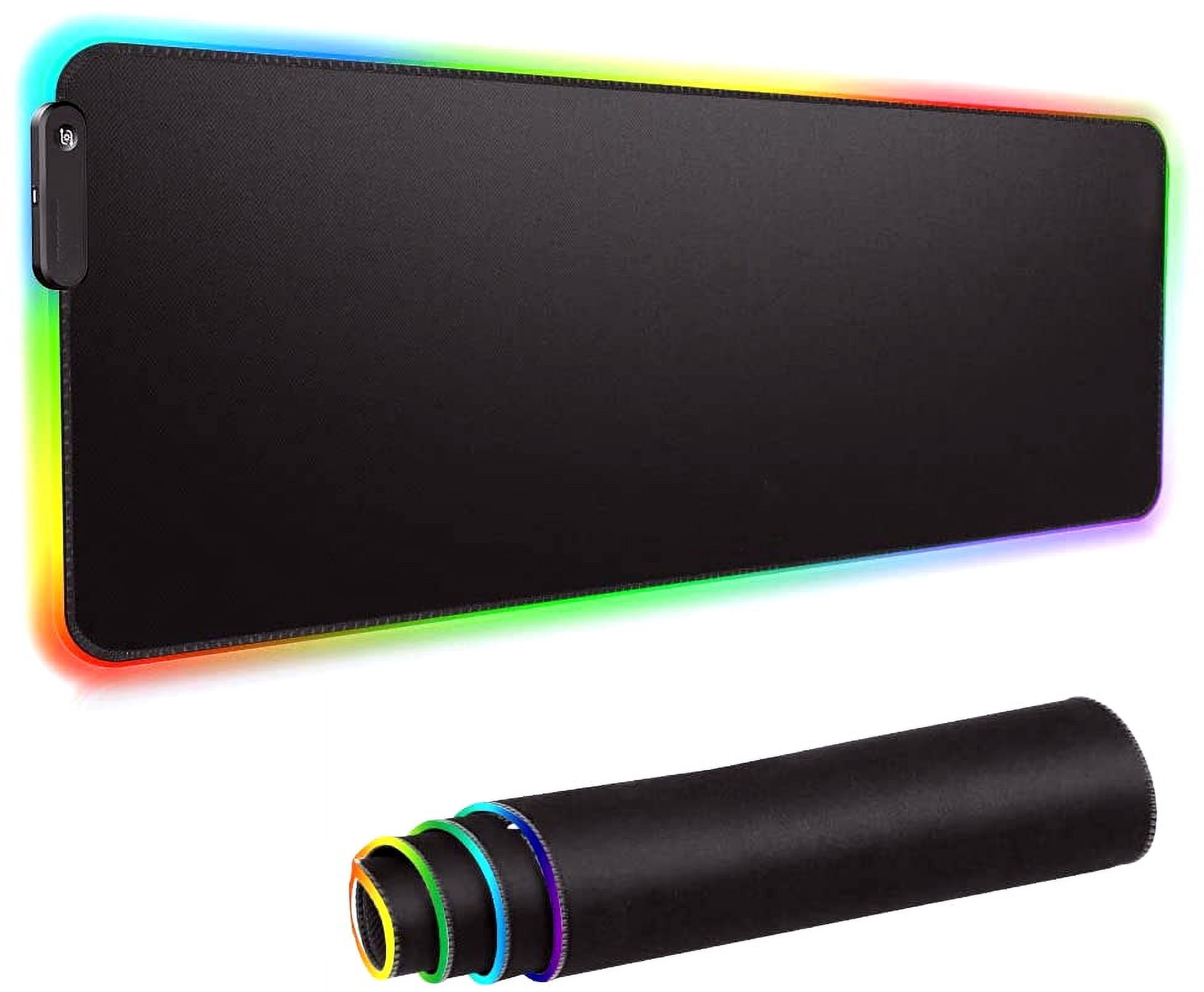 onn. USB Gaming LED Mouse Pad with 7 Static Light Modes and 3 Dynamic ...