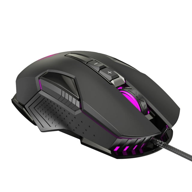 RGB LED Gaming Mouse, 8000 DPI, Wired, 8 Buttons, 7 Modes, Fire Button ...